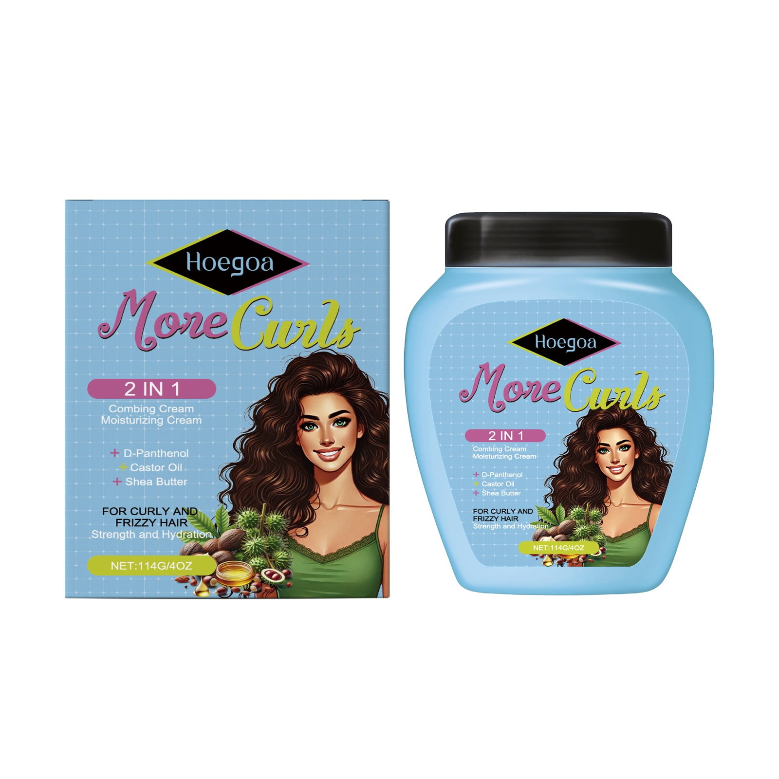 HOEGOA Leave-In Conditioner - Nourishes & Strengthens, 114g Sky Blue ...