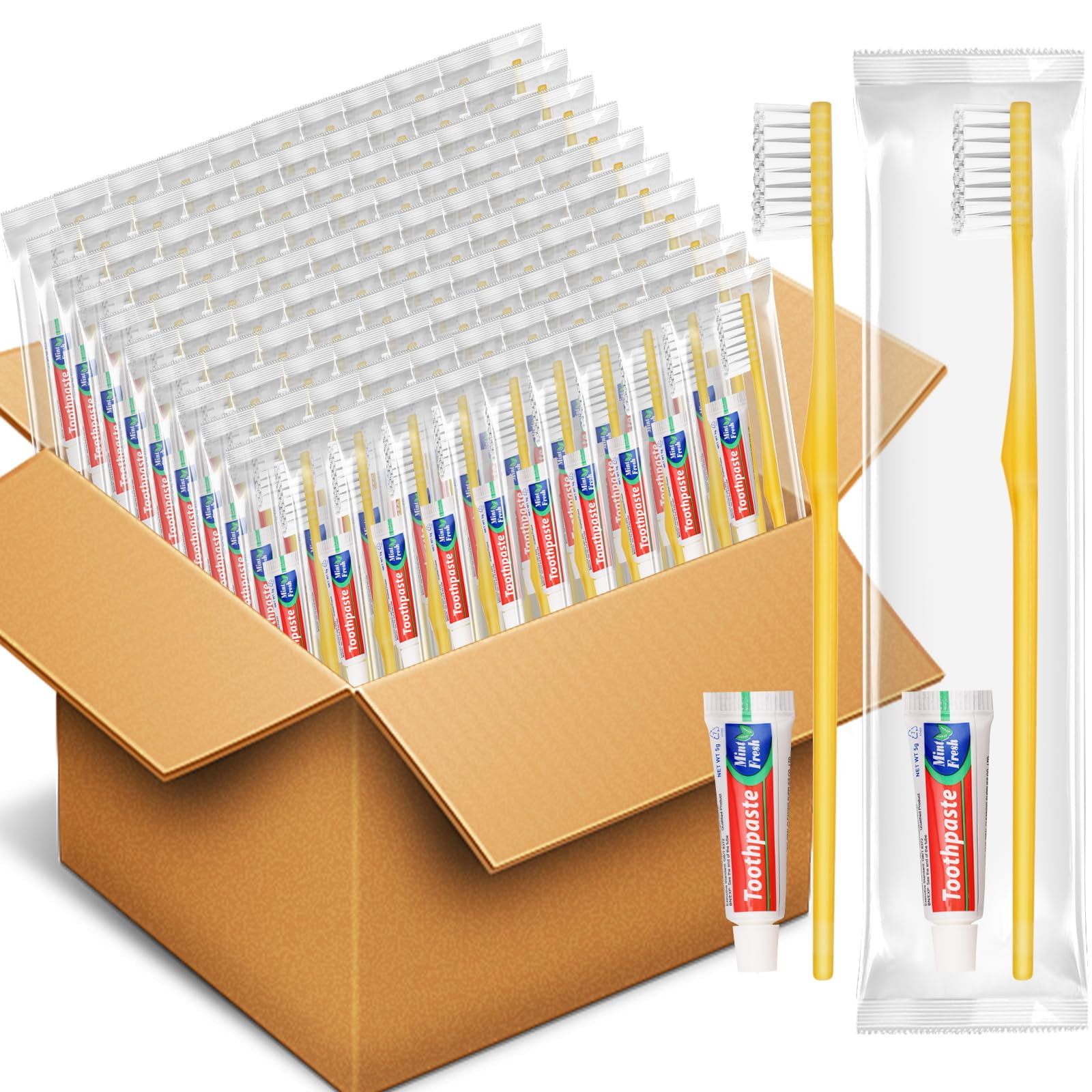 HOFASON Disposable Toothbrushes with YPF5 Toothpaste Pack of 100 ... HOFASON Disposable Toothbrushes with YPF5 Toothpaste Pack of 100 ...