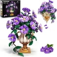 TERRAMUS Morning Glory Bouquet Building Set with Wall Mount, 1136 PCS ...