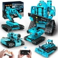 HOGOKIDS 5 in 1 RC Robot Building Set, 444pcs APP & Remote Control ...