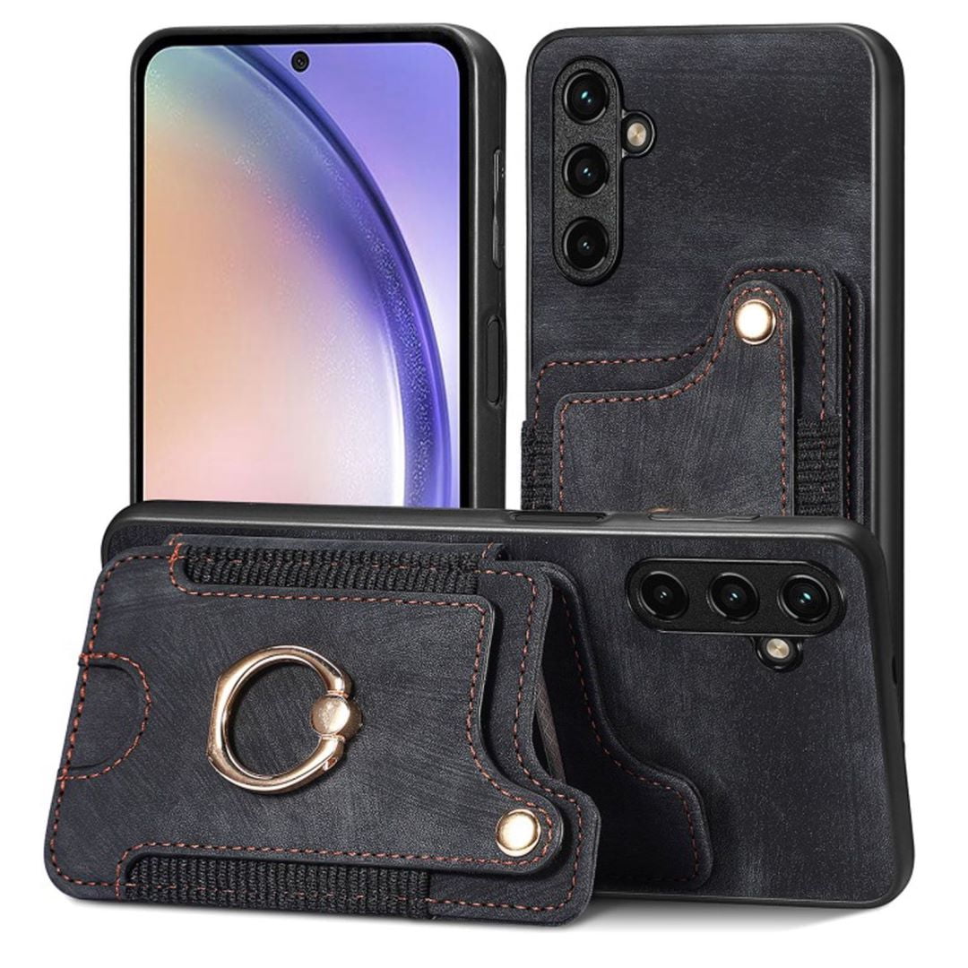 HOH for Samsung Galaxy A15 Wallet Case with Ring Stand Wrist Strap ...