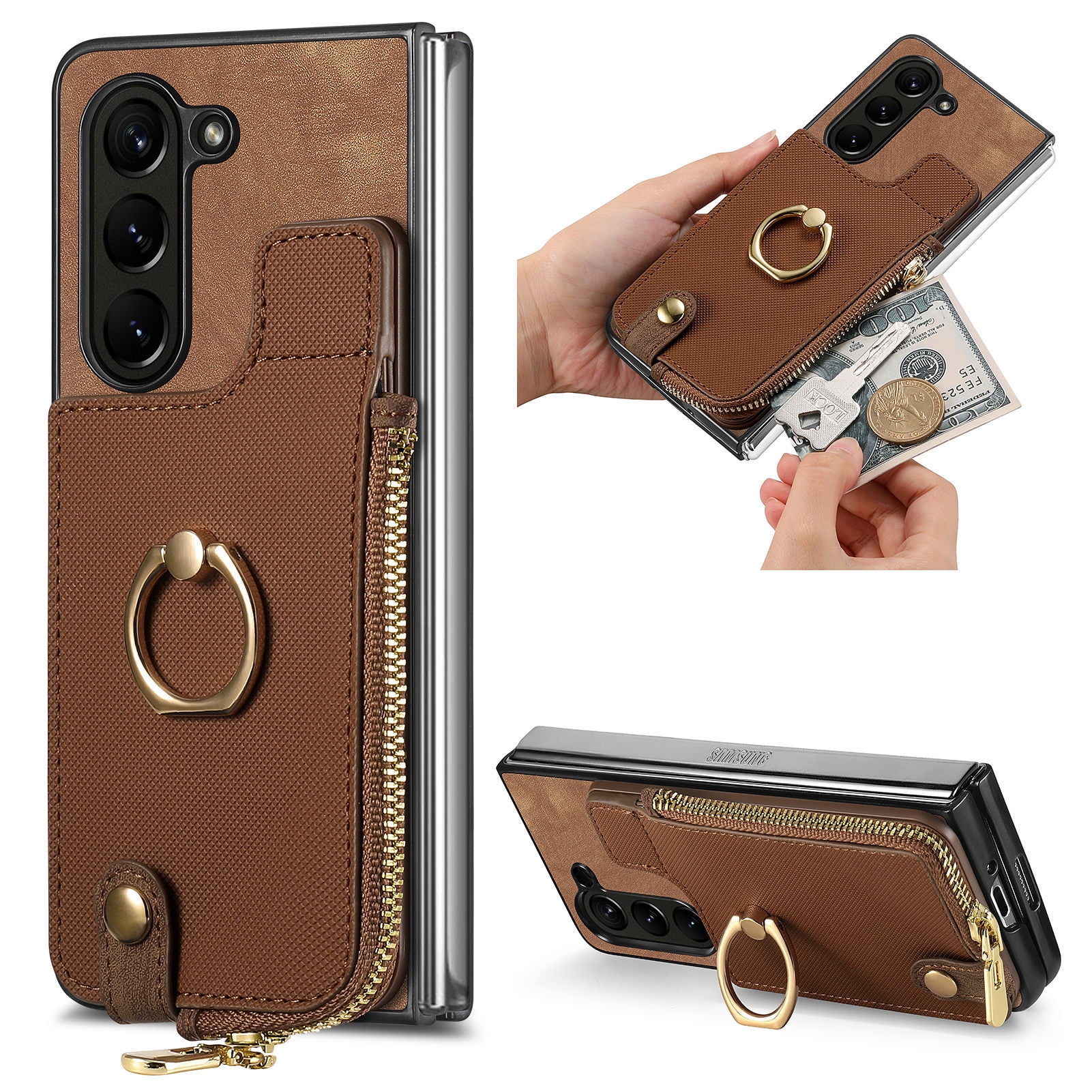 HOH for Samsung Galaxy Z Fold 6 Wallet Case with Card Slots Leather ...
