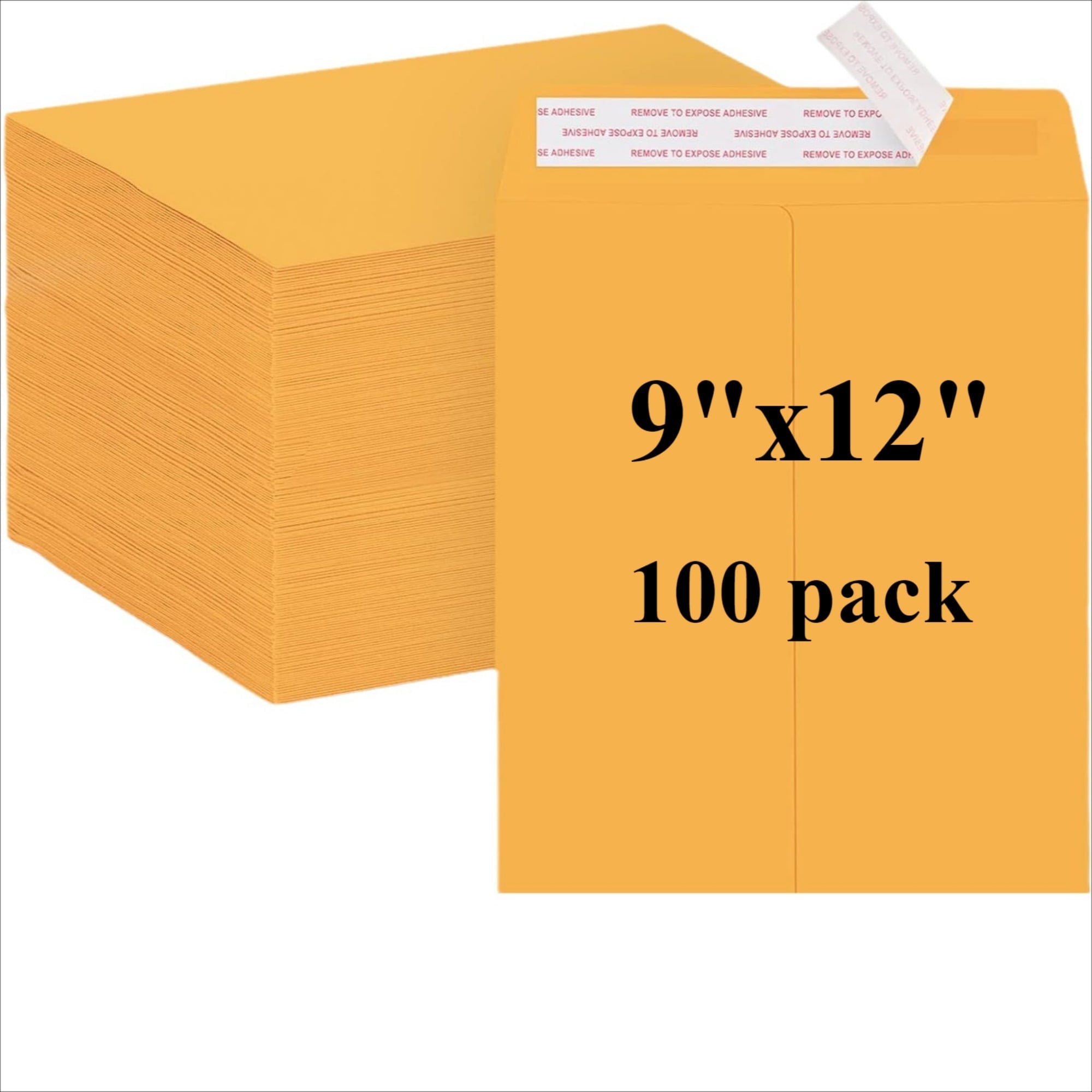 HOHAHO Catalog Mailing Envelopes 9x12 Manila, Golden,Peal & Stick,for ...