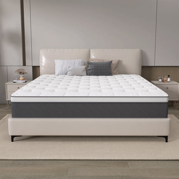 lemontalking 12" King Mattress Gel Memory Foam Spring Hybrid Mattress ...