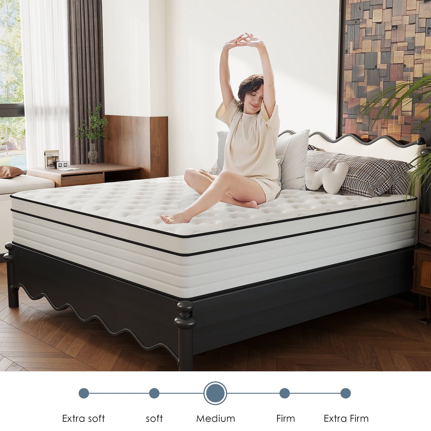 CICIMLU 14 Inch Full Mattress,Medium Firm Hybrid Mattresses in a Box ...