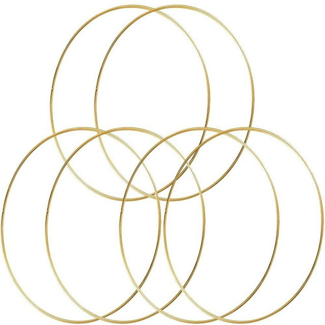 HOHIYA 14 Inch Gold Metal Hoop for Floral Wreath, Dream Catcher, DIY ...