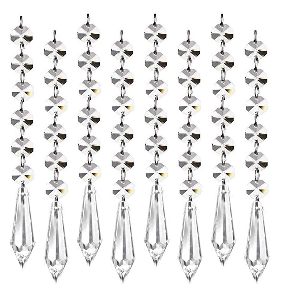 HOHIYA Hanging Strand Acrylic Crystal Garland, 30 Pack, Grade A Sparkle ...