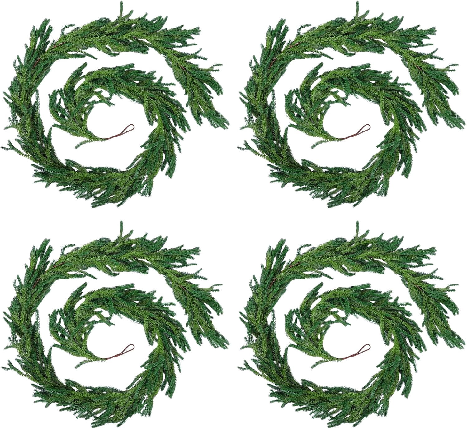 HOHOYUNG 4 Pcs 6Ft Artificial Norfolk Pine Garlands, Realistic Pine ...