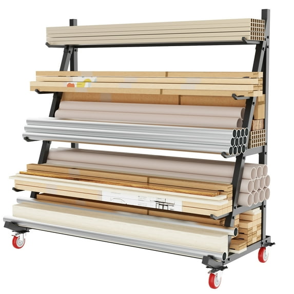 HOHYN 63" Heavy Duty Horizontal Lumber Rack and Pipe Storage Rack ...