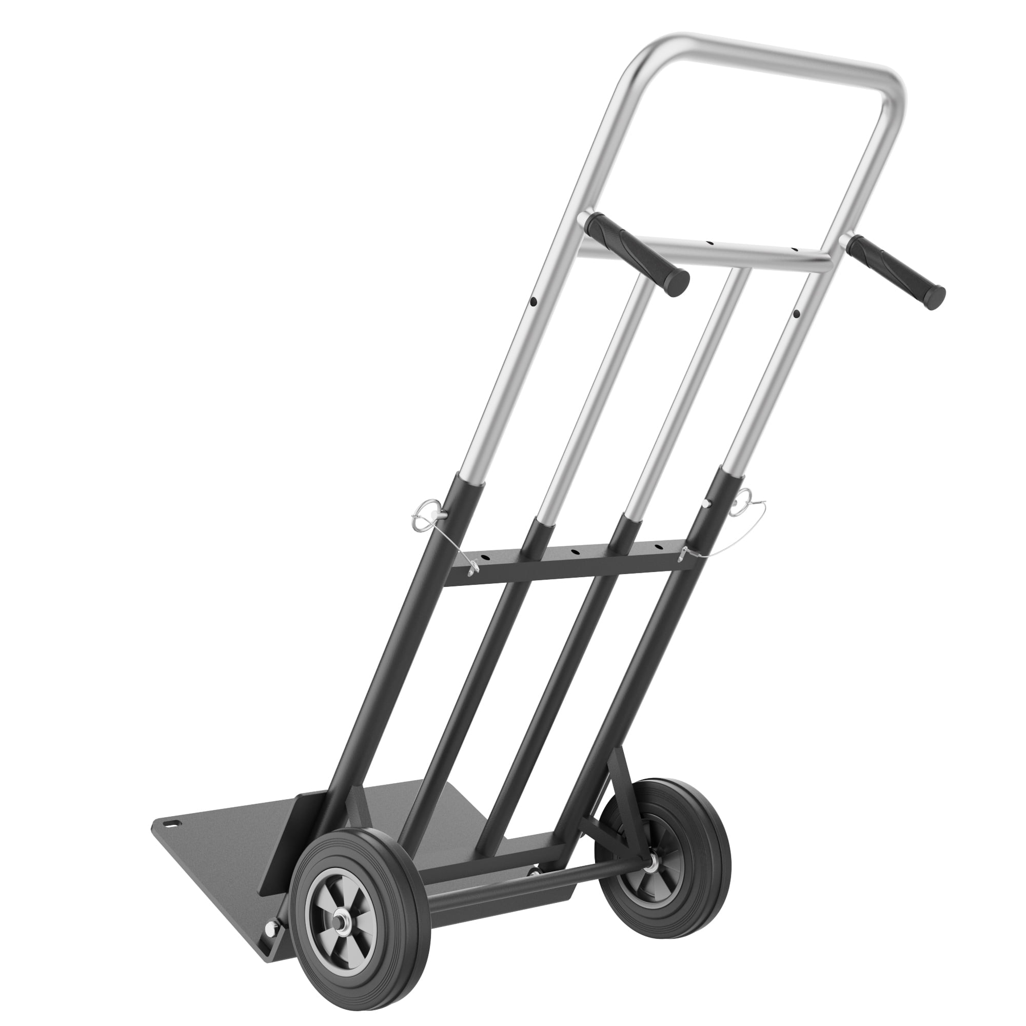 HOHYN Folding Hand Truck Dolly - 600 LB Load Rating, Heavy-Duty Wheels ...