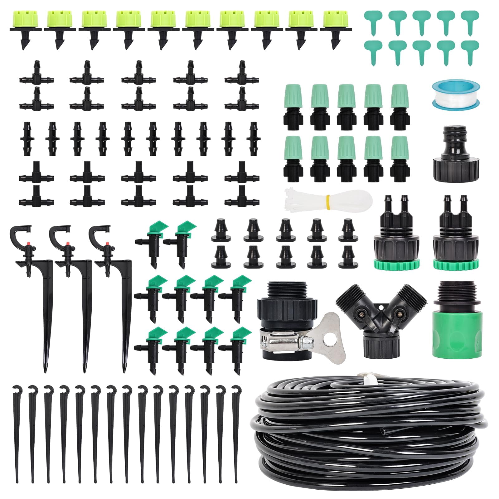 HOINCO 98FT 153Pcs Drip Irrigation Kit,Drip Irrigation System Kit ...
