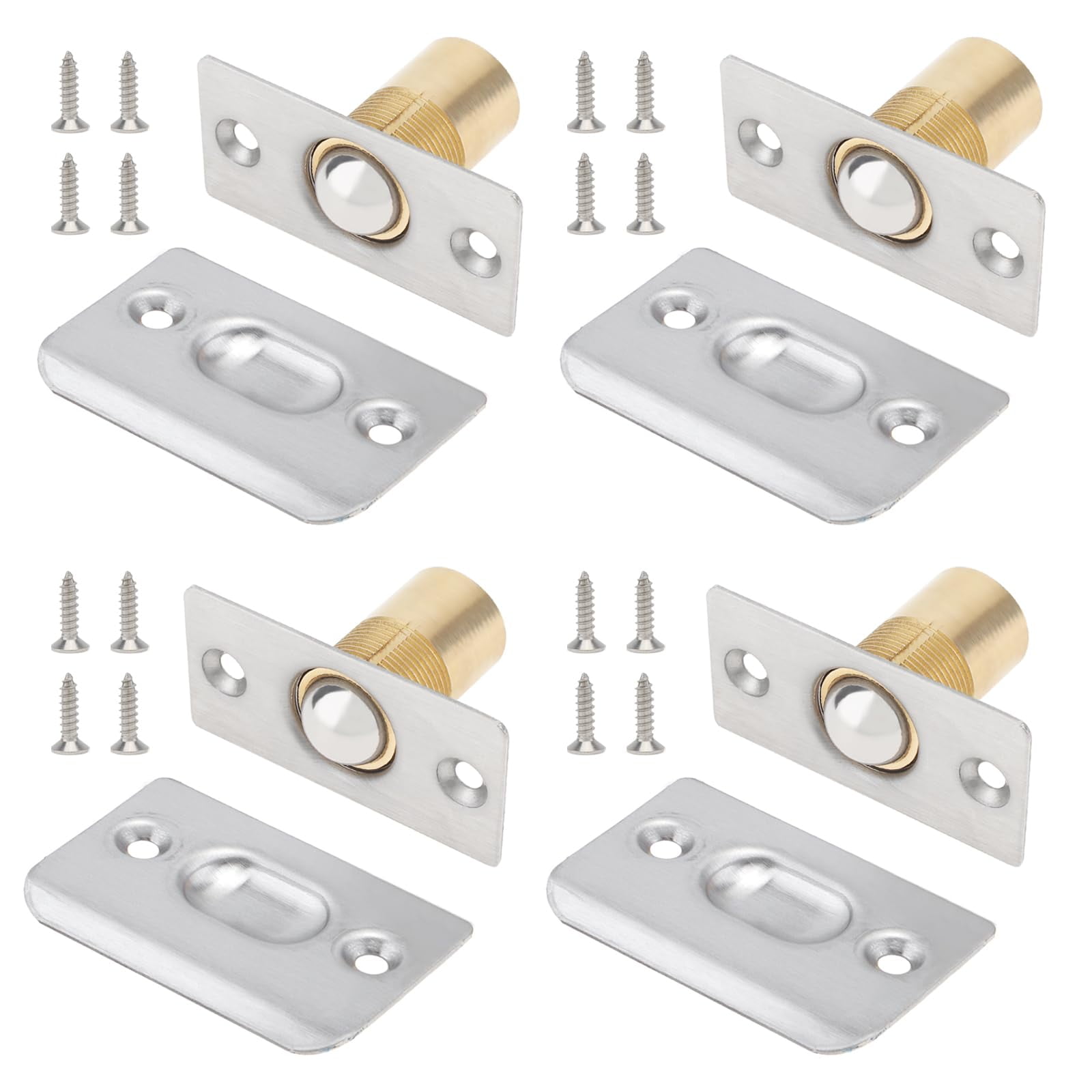 HOJLKLD Closet Door Ball Catch, 4 Pack Hardware Door Ball Catches for ...