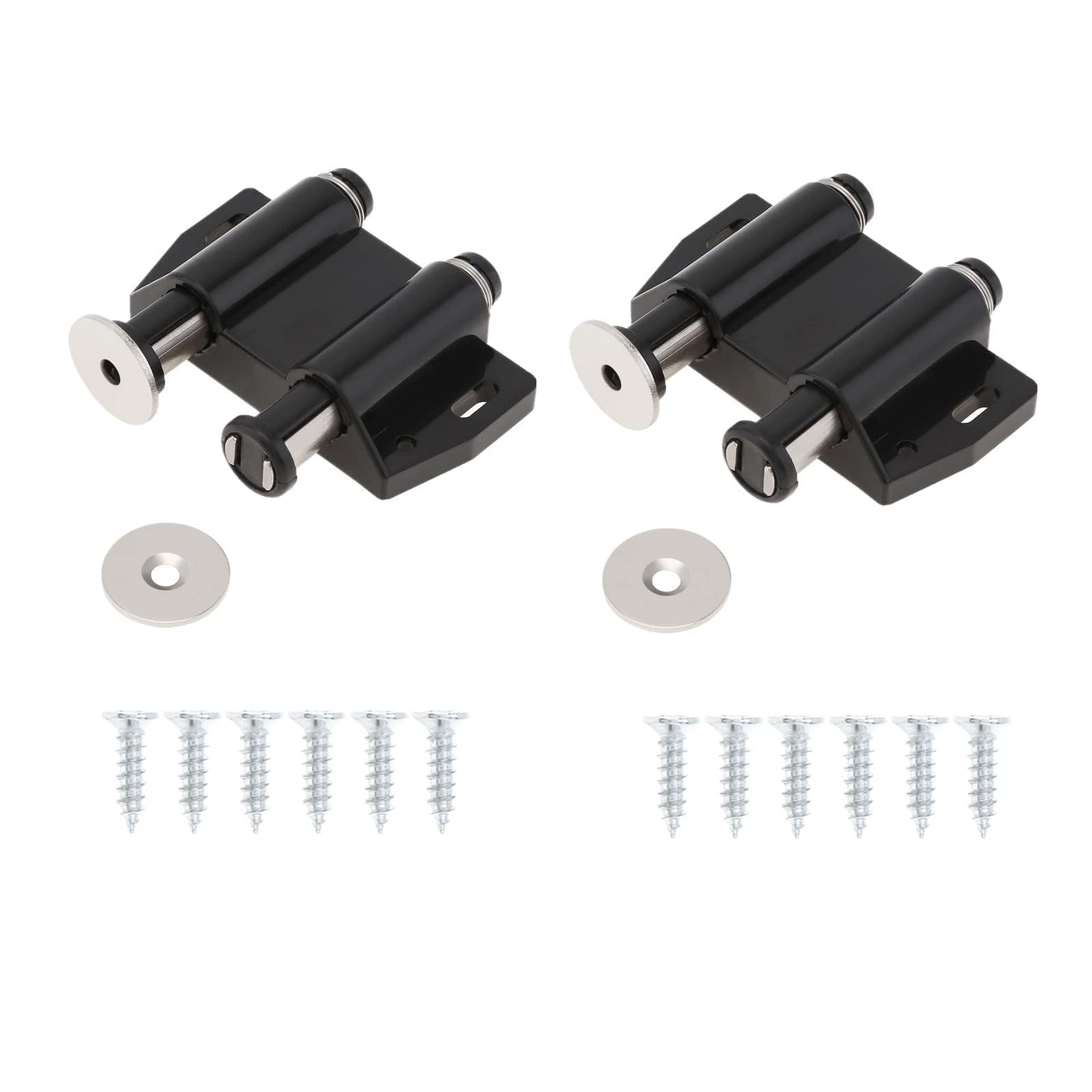 HOJLKLD Magnetic Touch Latch, 4 Pack Cabinet Push Open Double Magnetic ...
