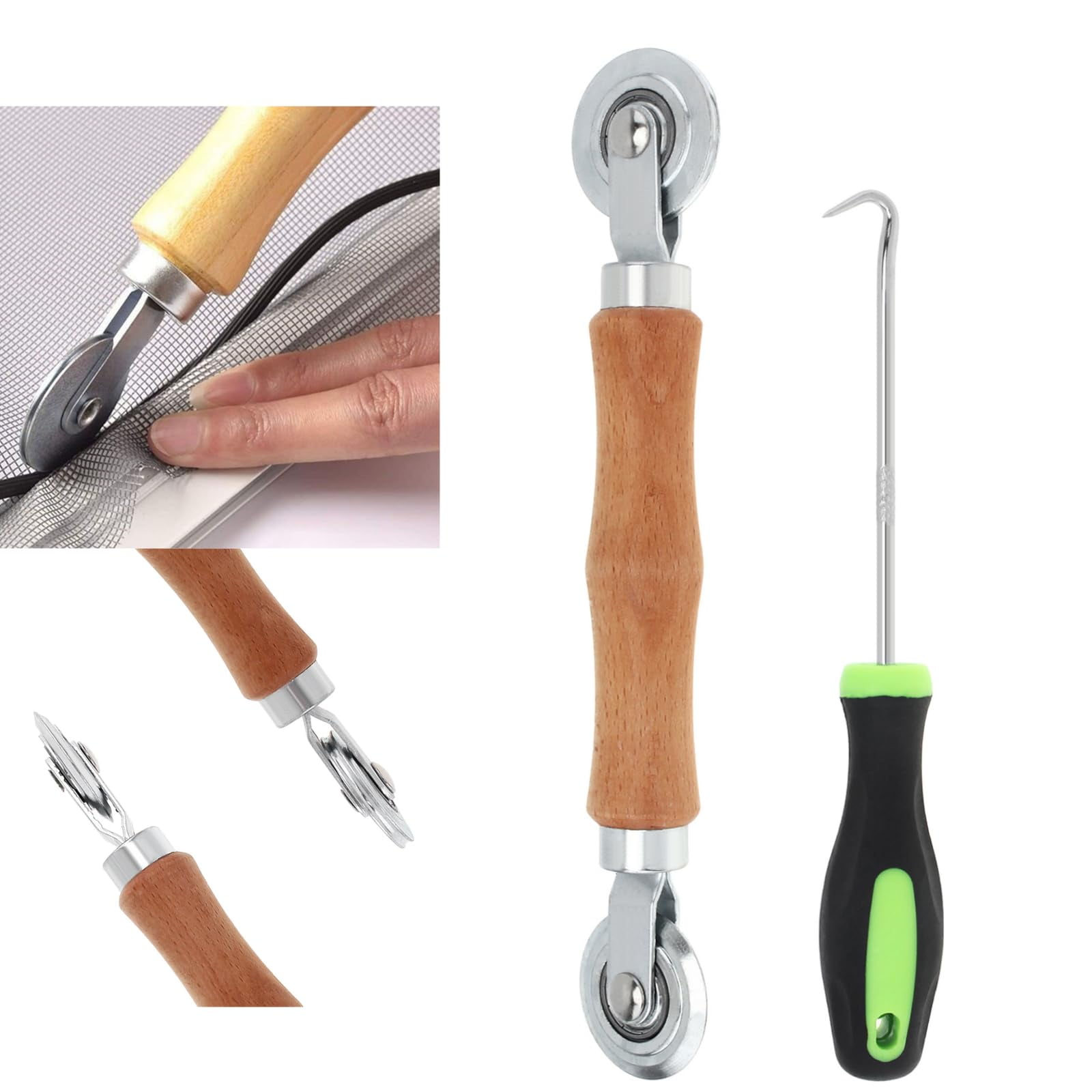 HOJLKLD Screen Repair Kit, Screen Roller Tool with Bearing Spline ...