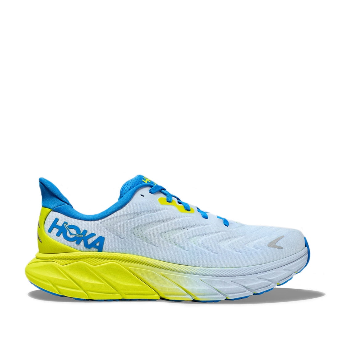 Hoka One One Mens Arahi 6, Breathable Mesh, Medium Width, Lace-up Running Shoes, Ice Water ...