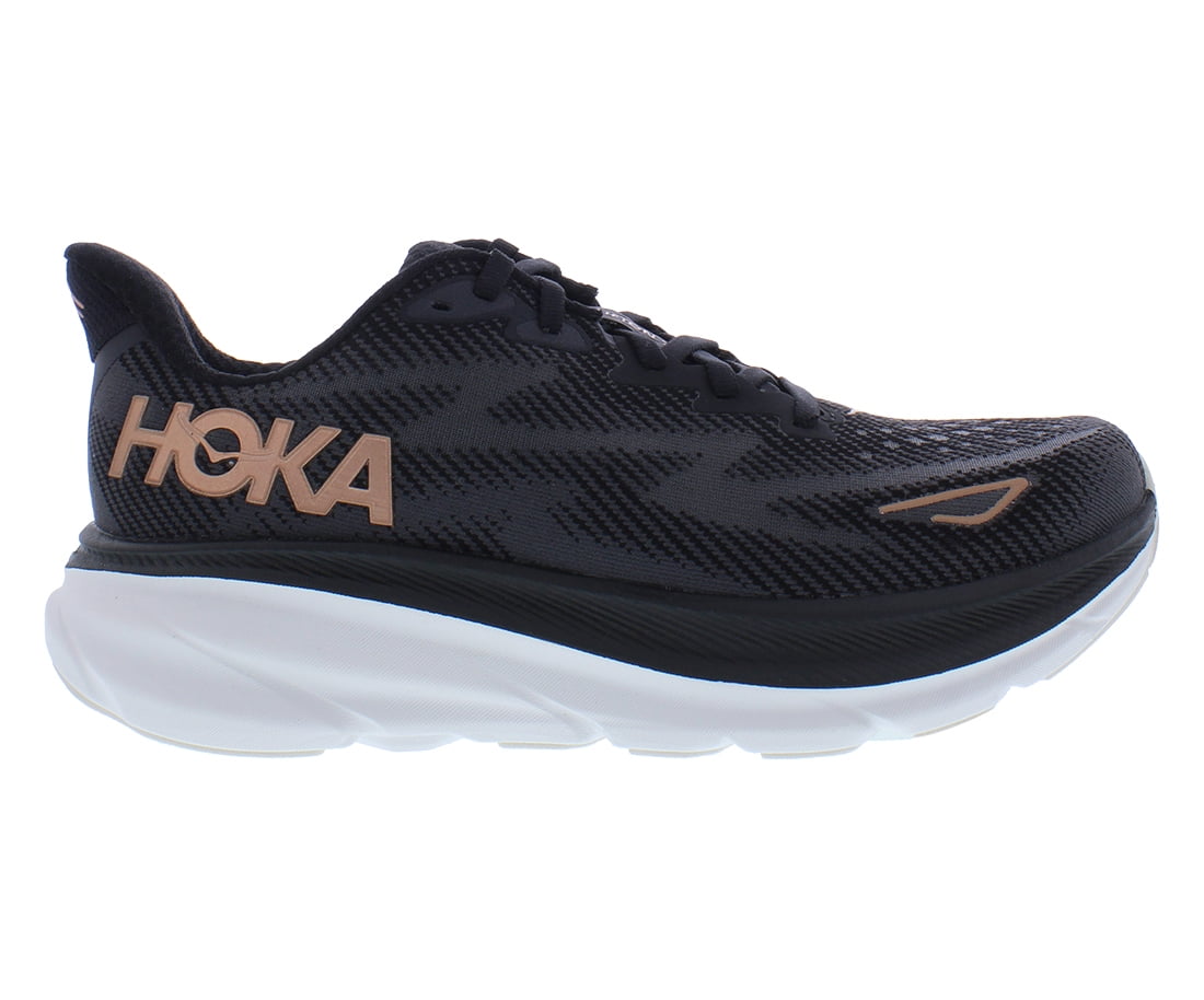 HOKA ONE ONE Women's Glide Clifton 9 Athletic Shoes, Black/Rose Gold ...