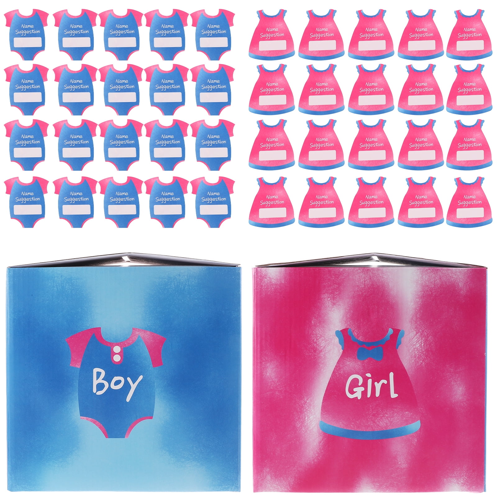 HOKARUA 1 Set Baby Gender Reveal Pull Out Games Box Baby Gender Reveal ...