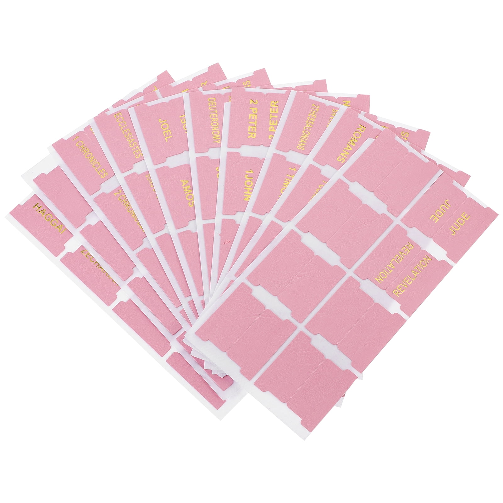 HOMEMAXS Pink PU Bible Index Tabs for Decor Smooth Page Markers Ideal ...