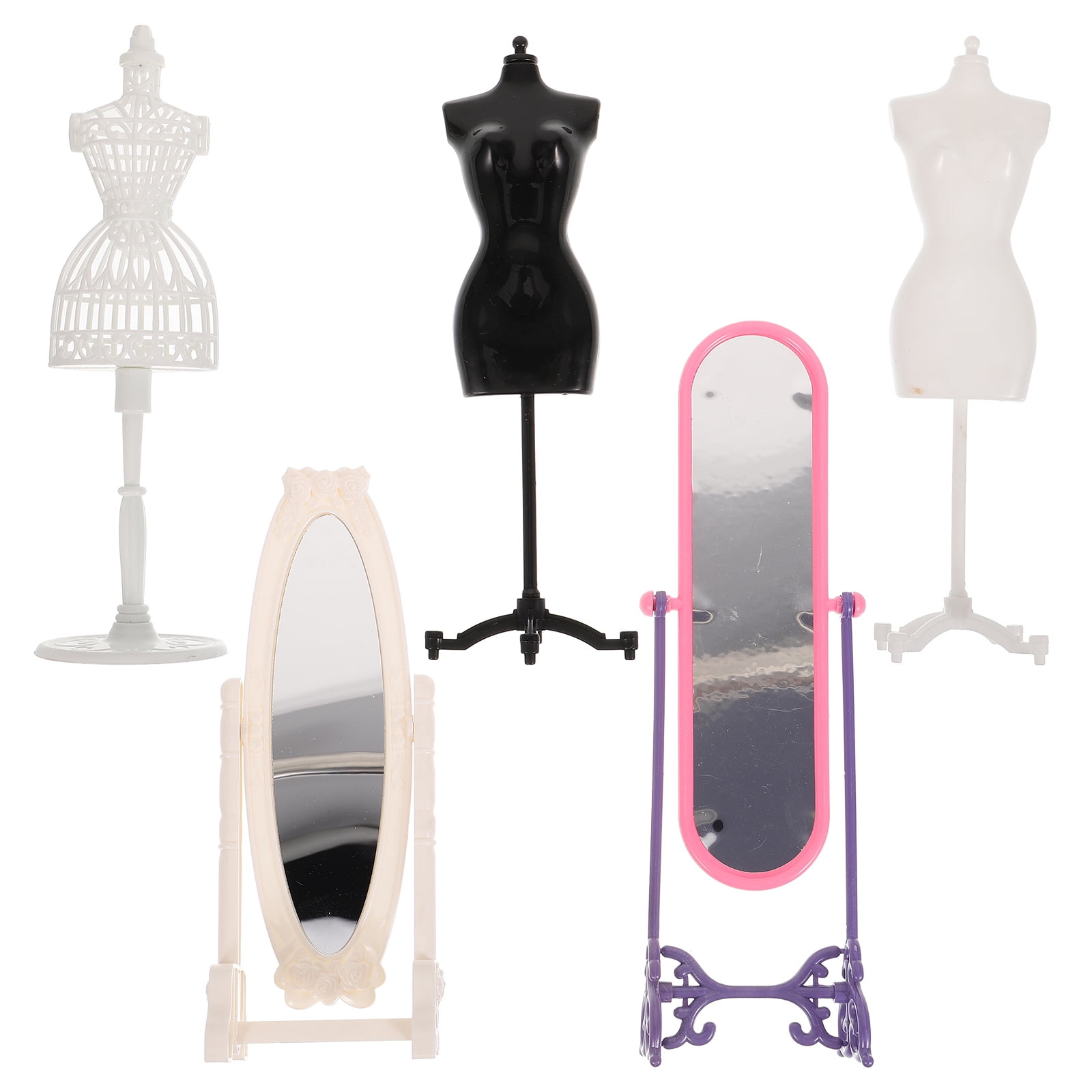 HOKARUA 1 Set of Doll Mannequin Rack Mini Doll Clothes Rack Doll Dress ...