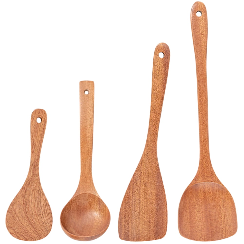 HOKARUA 1 Set of Kitchen Wood Spatula Multi-function Wooden Spatula for ...