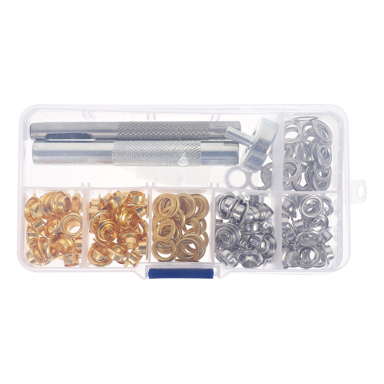HOKARUA 100 Sets Grommets Kit Professional Alloy Eyelets Snap Fasteners ...