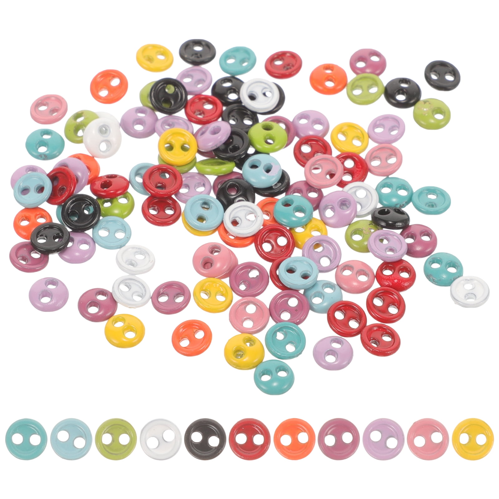 HOKARUA 100Pcs Mini Buttons for Doll Clothes Tiny Resin Buttons Mini ...