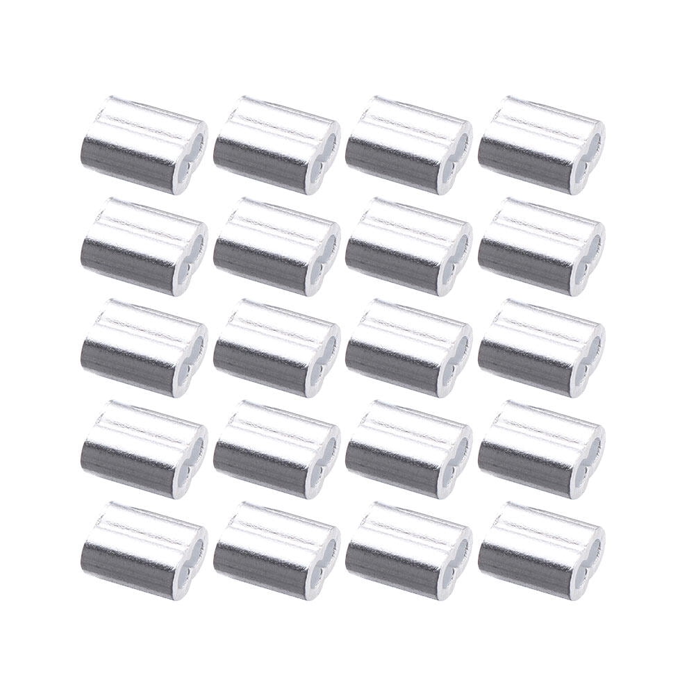 HOKARUA 100pcs 1/8 Inches 3MM Wire Rope and Cable Aluminum Crimping ...