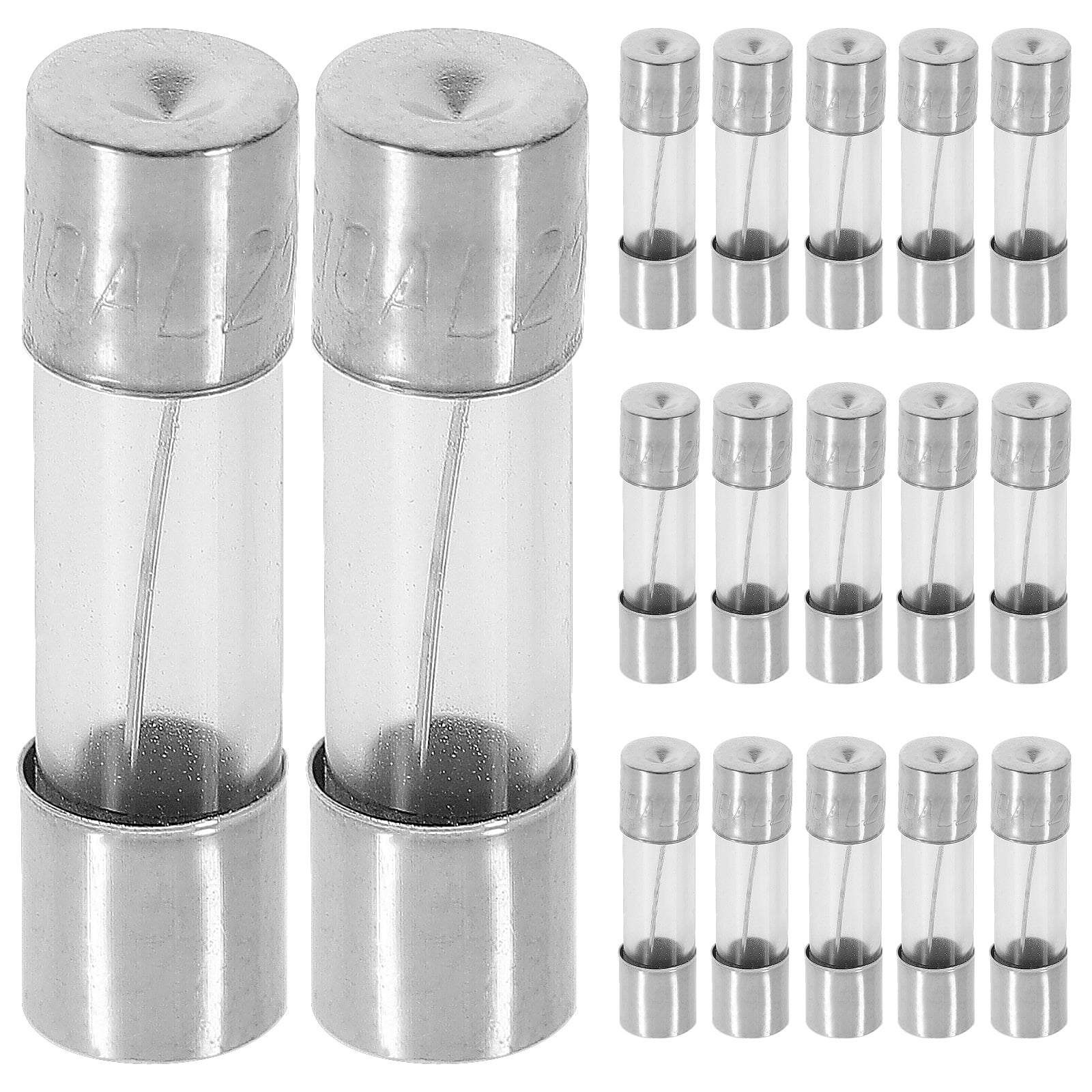 Hokarua 100pcs Blow Fuse Tube 10a 250 Fuse Replacement Glass Fuses 5x20mm