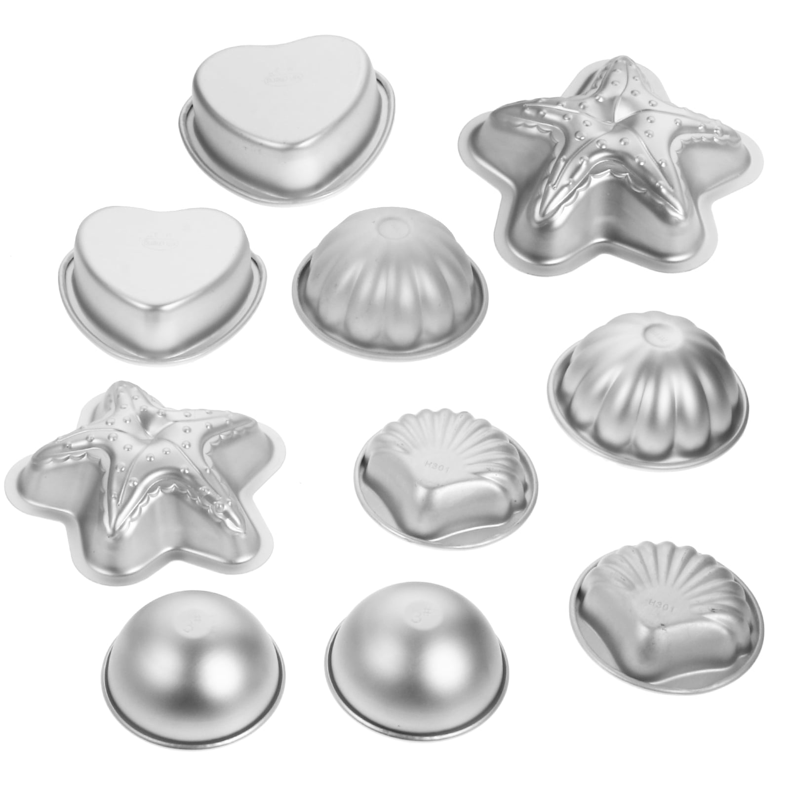 HOKARUA 10pcs Aluminum Alloy Bath Bomb Mold Set DIY Bubble Bath Salts Ball Bubble Molds ...