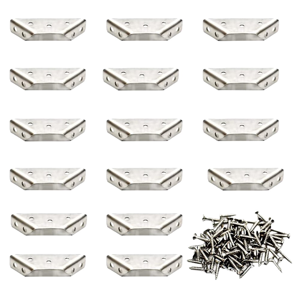 HOKARUA 16 Sets Stainless Steel Triangle Corner Brace Corner Brackets ...