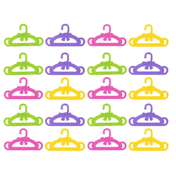 HOKARUA 20Pcs Miniature Clothes Hangers Model Kids Role Play Toy Micro ...