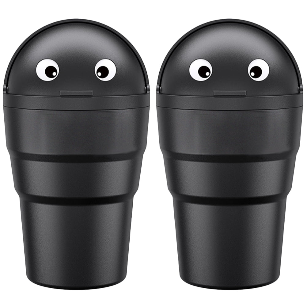 HOKARUA 2pcs Car Trash Can Mini Trashcan Automotive Cup Holder Garbage ...