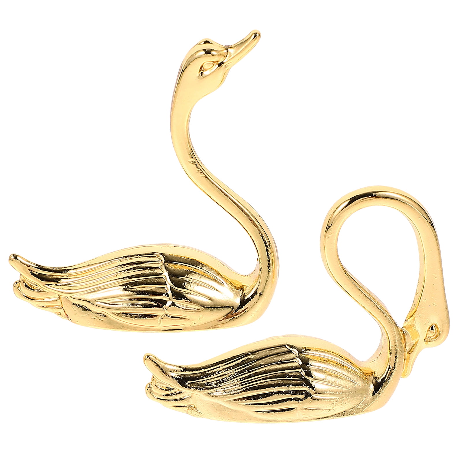 HOKARUA 2pcs Metal Swan Statue Swan Sculpture Decor Swan Table ...