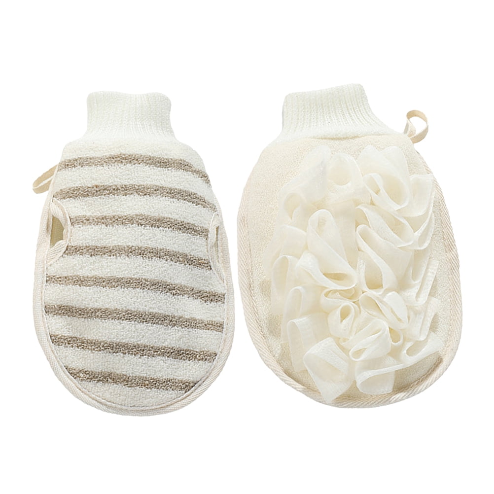 HOKARUA 2pcs Skin Scrubbing Gloves Bath Mittens Scrubbing Mitts Skin ...