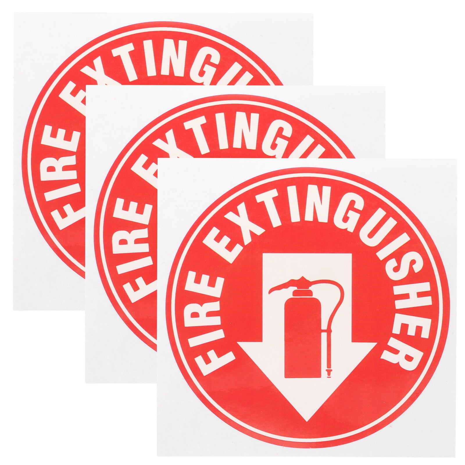 HOKARUA 3 pcs Round Fire Extinguisher Sign Adhesive Fire Extinguisher ...