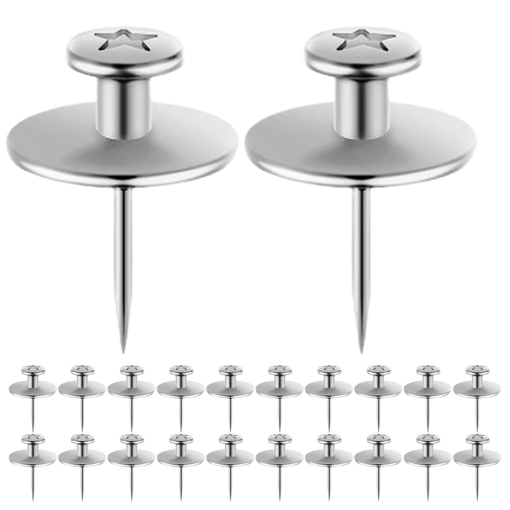 HOKARUA 30Pcs Bulletin Board Push Pin Flat Top Pushpins Replaceable ...