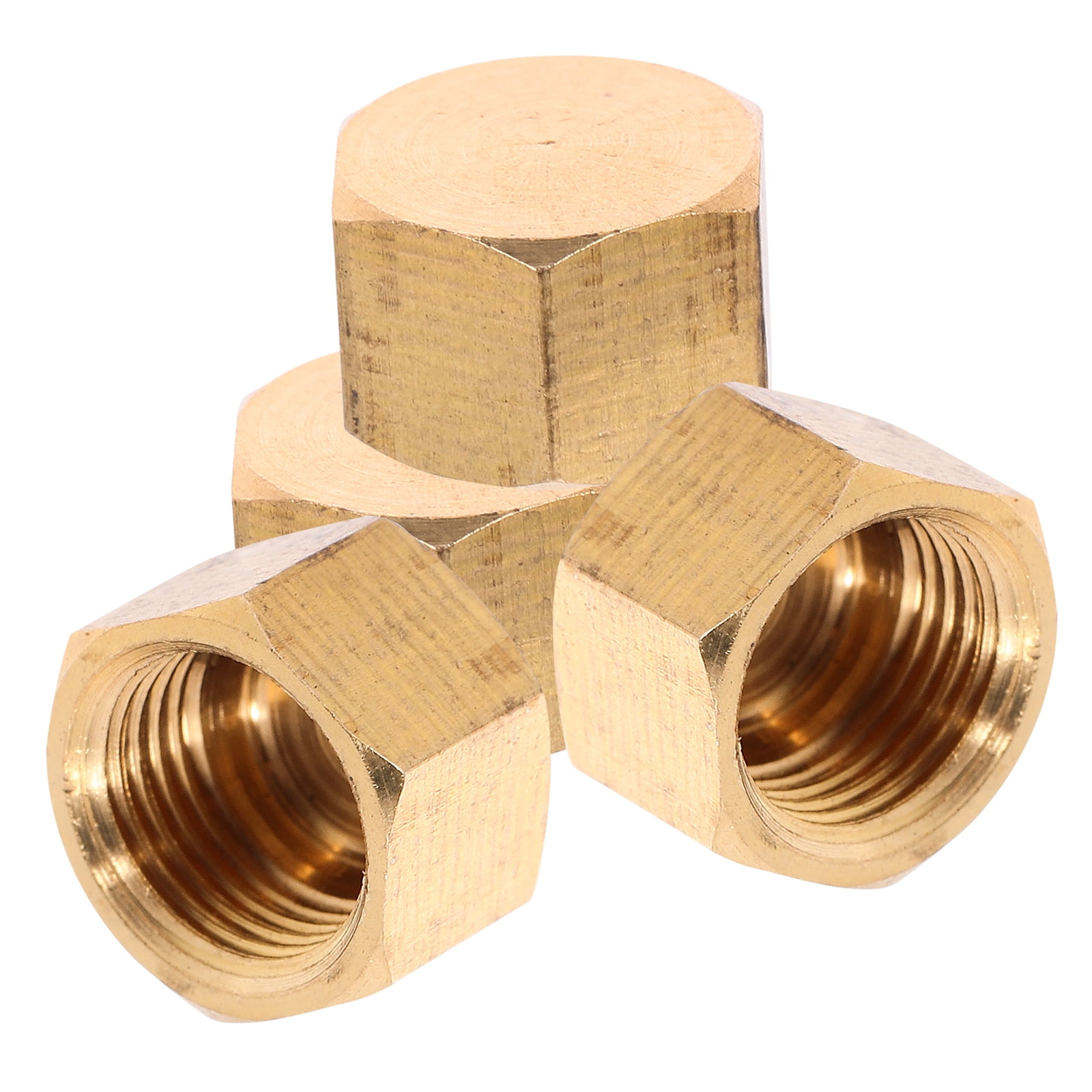 HOKARUA 4pcs Copper Flare Caps Flared Tube Fittings 1/8 Compression ...