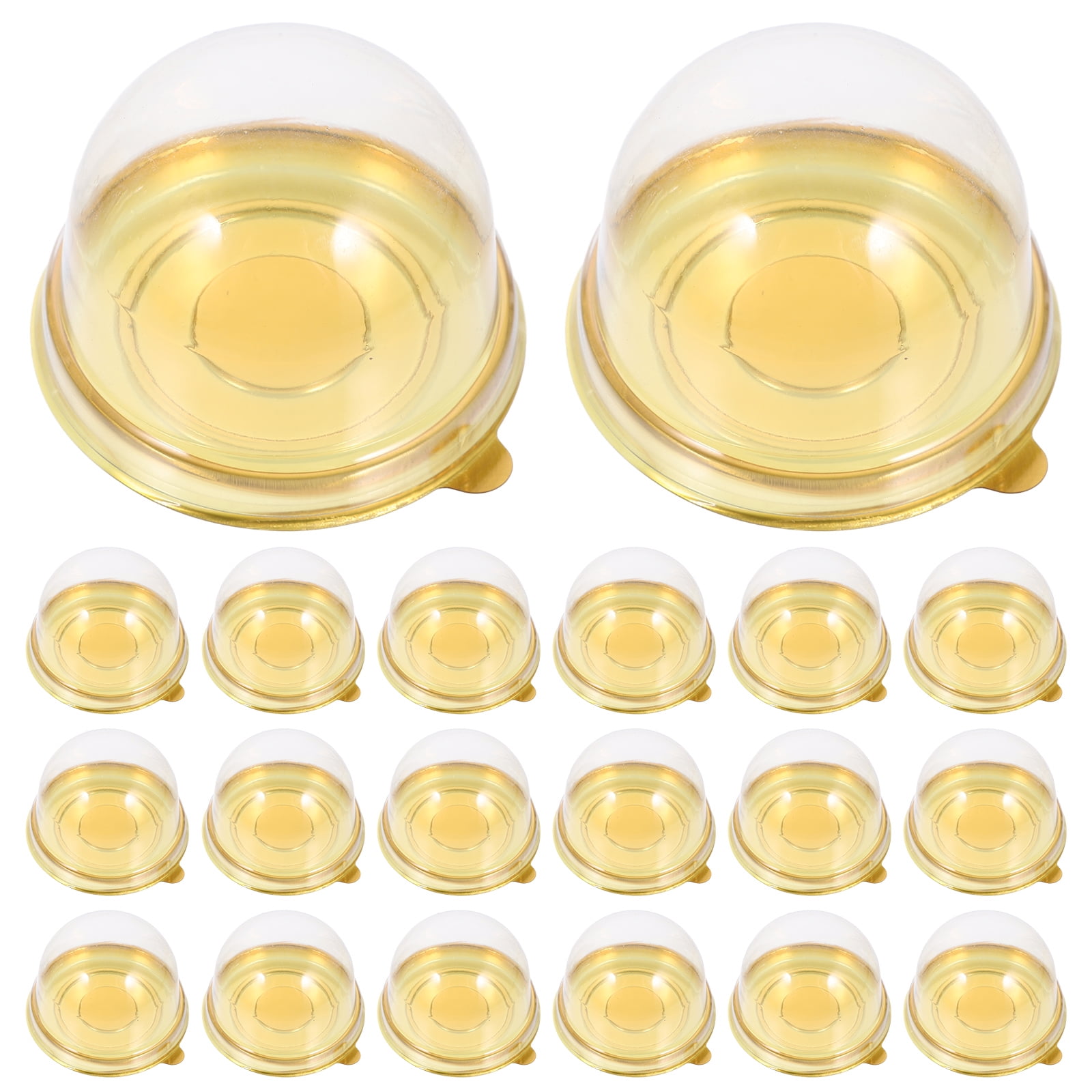 HOKARUA 50pcs Mini Cake Box Cupcake Container Single Moon Cake Holders ...