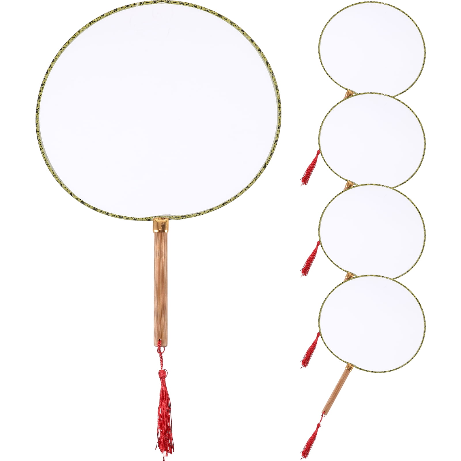 HOKARUA 5pcs DIY Summer Round Hand Fan Handheld Fan Portable Summer ...