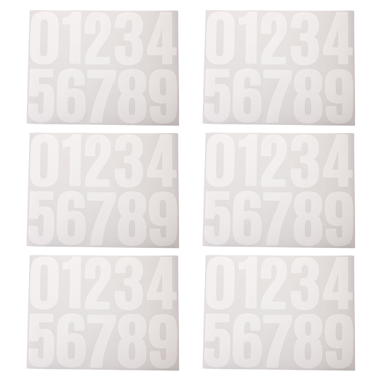HOKARUA 6 Sheets Large Number Stickers Adhesive Numbers Stickers for ...