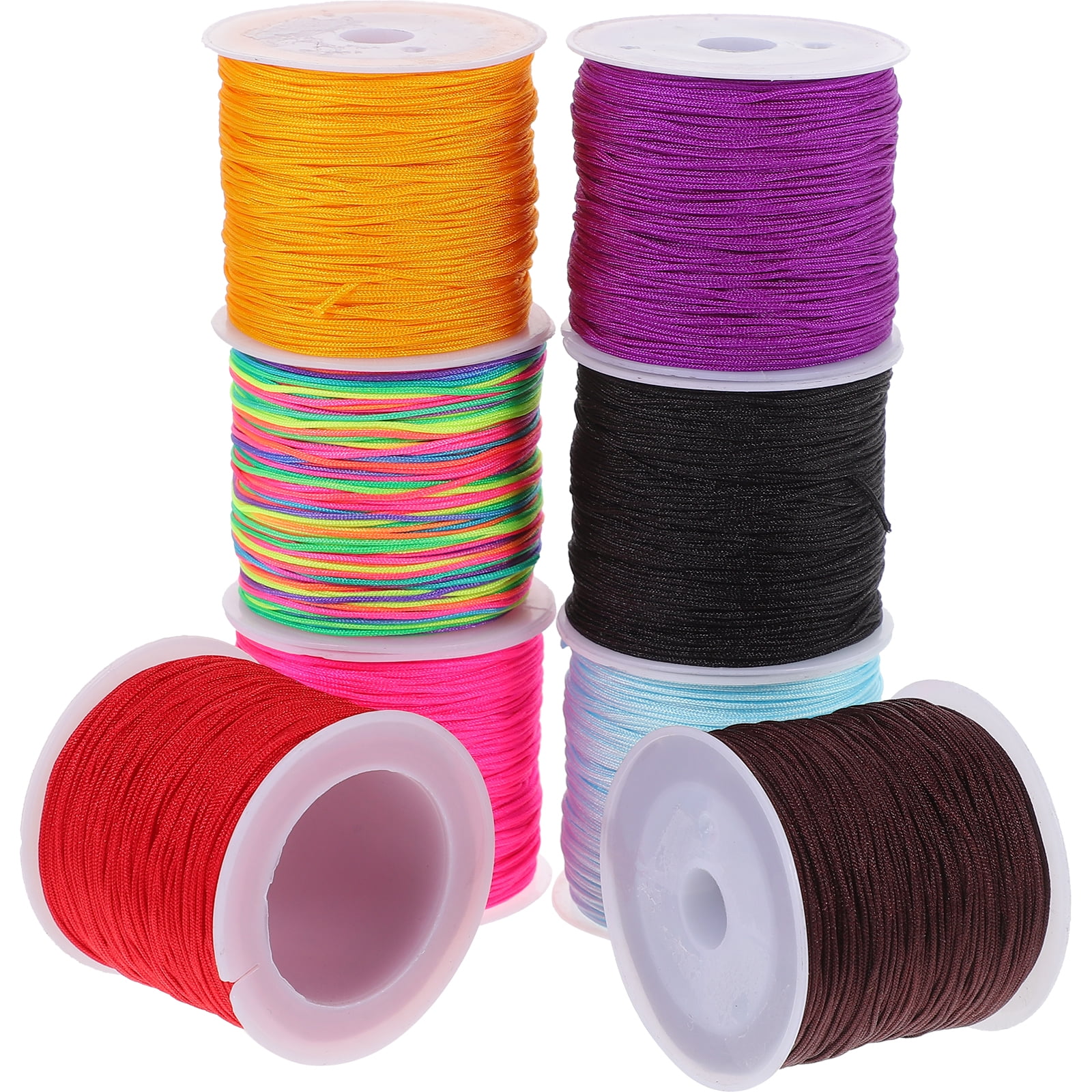 HOKARUA 8 Rolls of Braided Cord Bracelet Jewelry Cords Bracelet Rope ...