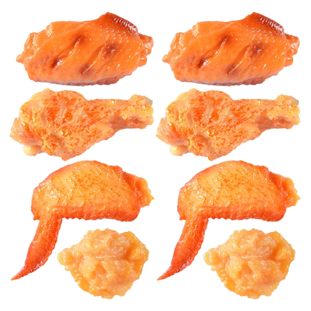 HOKARUA 8pcs Fake Cooked Fried Chicken Models Simulation Artificial ...