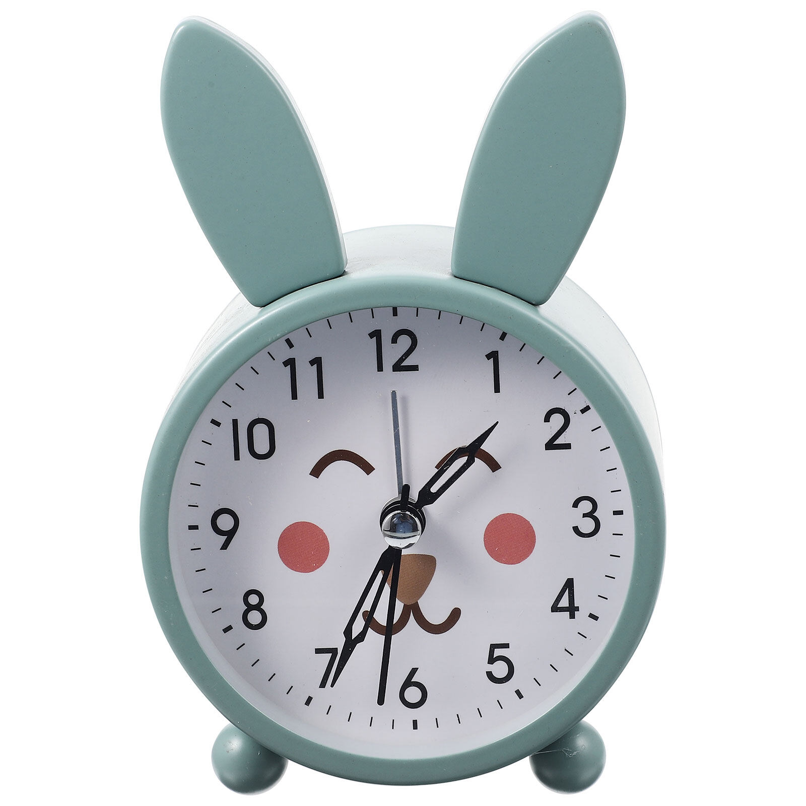 HOKARUA Adorable Cartoon Rabbit Shape Clock Desktop Decorative Silent ...
