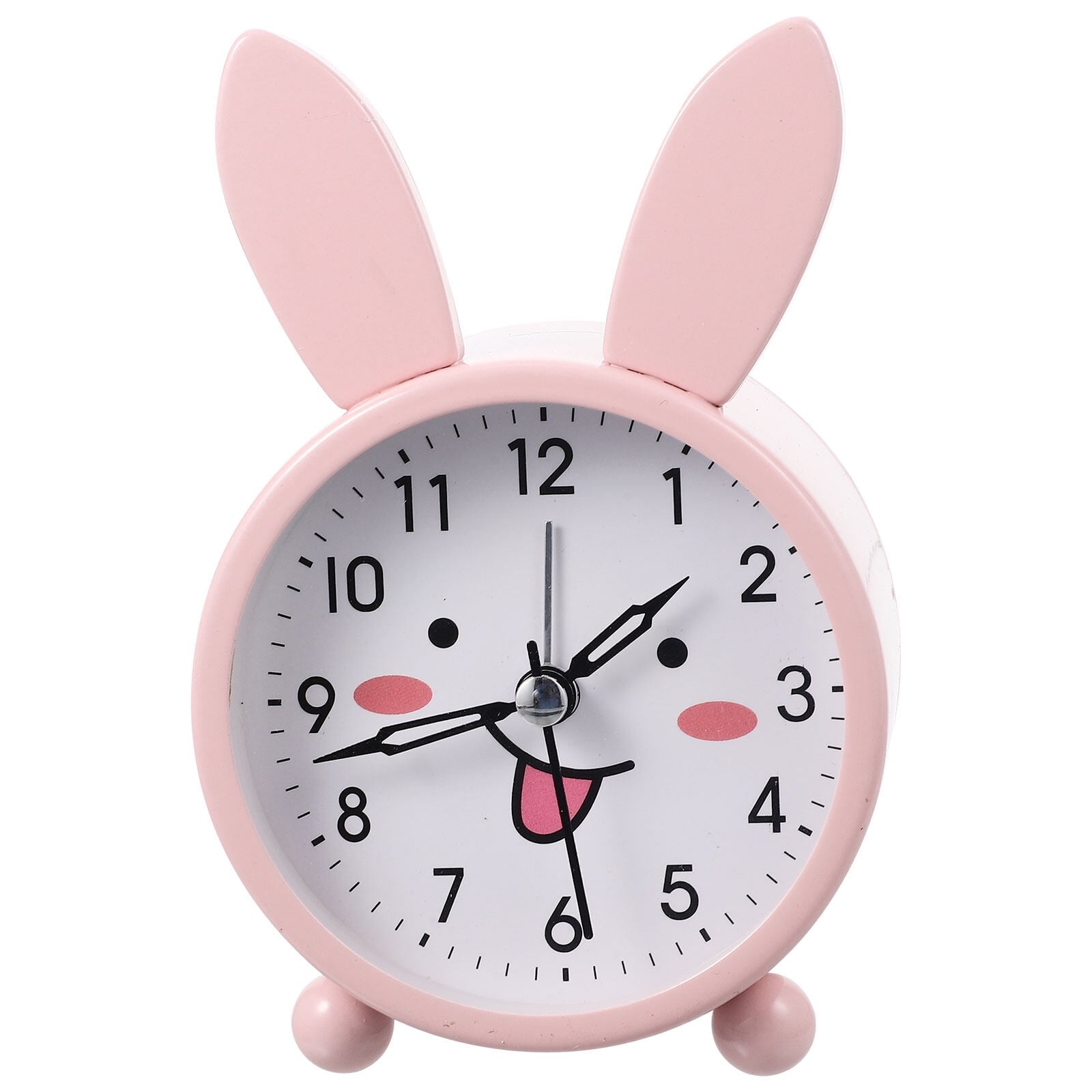 HOKARUA Adorable Cartoon Rabbit Shape Clock Desktop Decorative Silent ...
