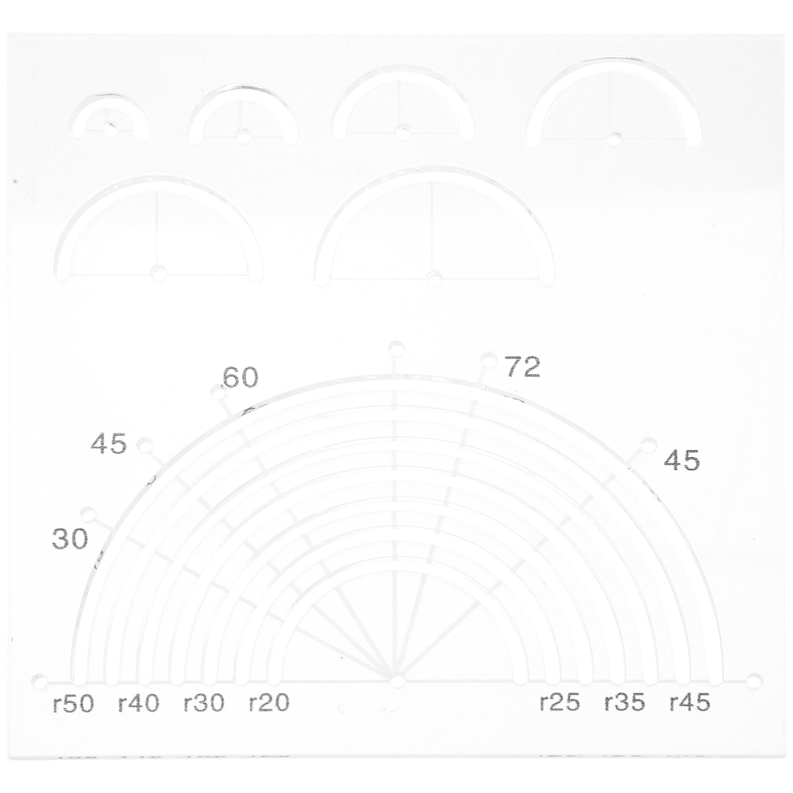 HOKARUA Quilting Ruler Acrylic Semicircle Patchwork Quilt Ruler DIY ...