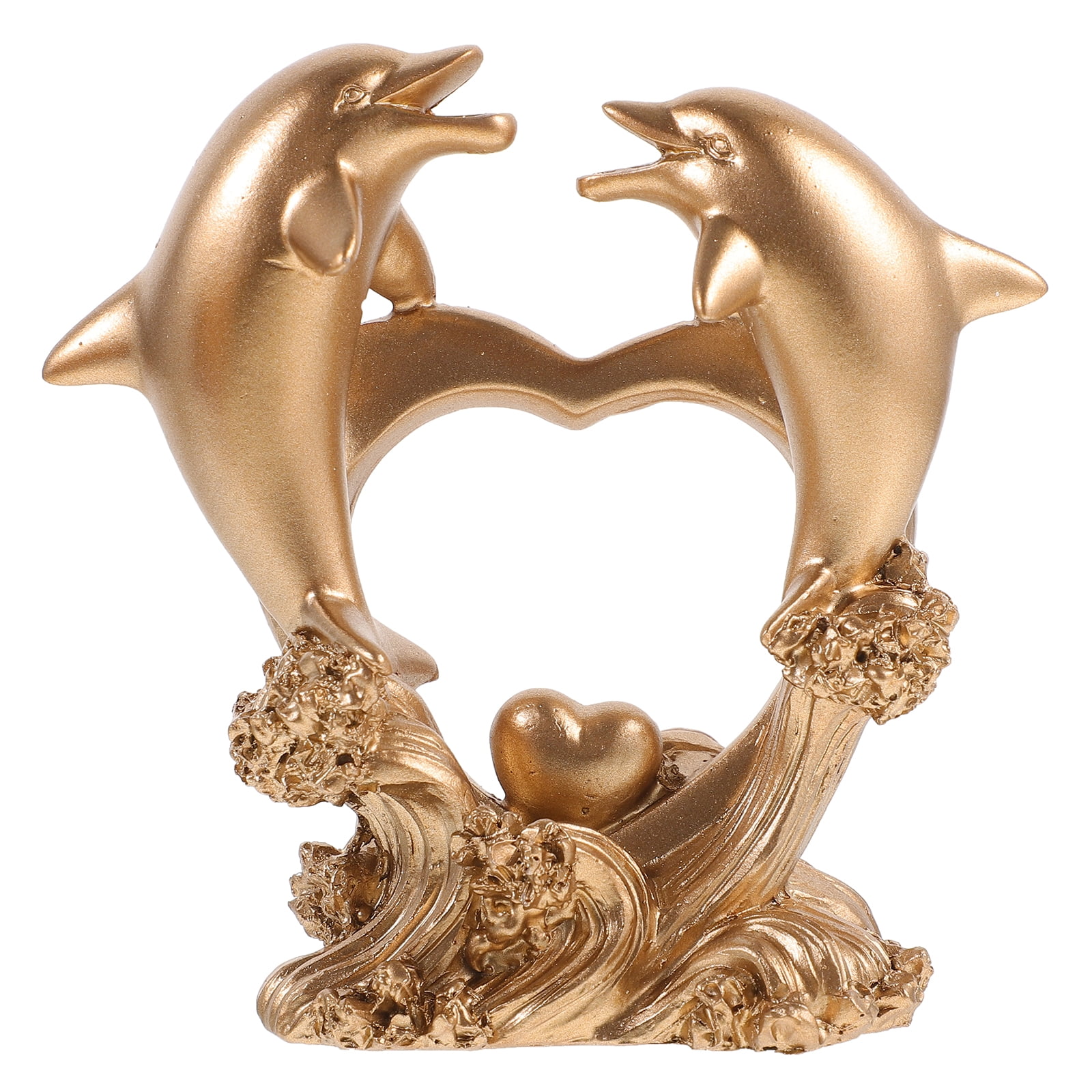 HOKARUA Resin Dolphin Collectible Figurine Resin Sea Animal Ornament ...