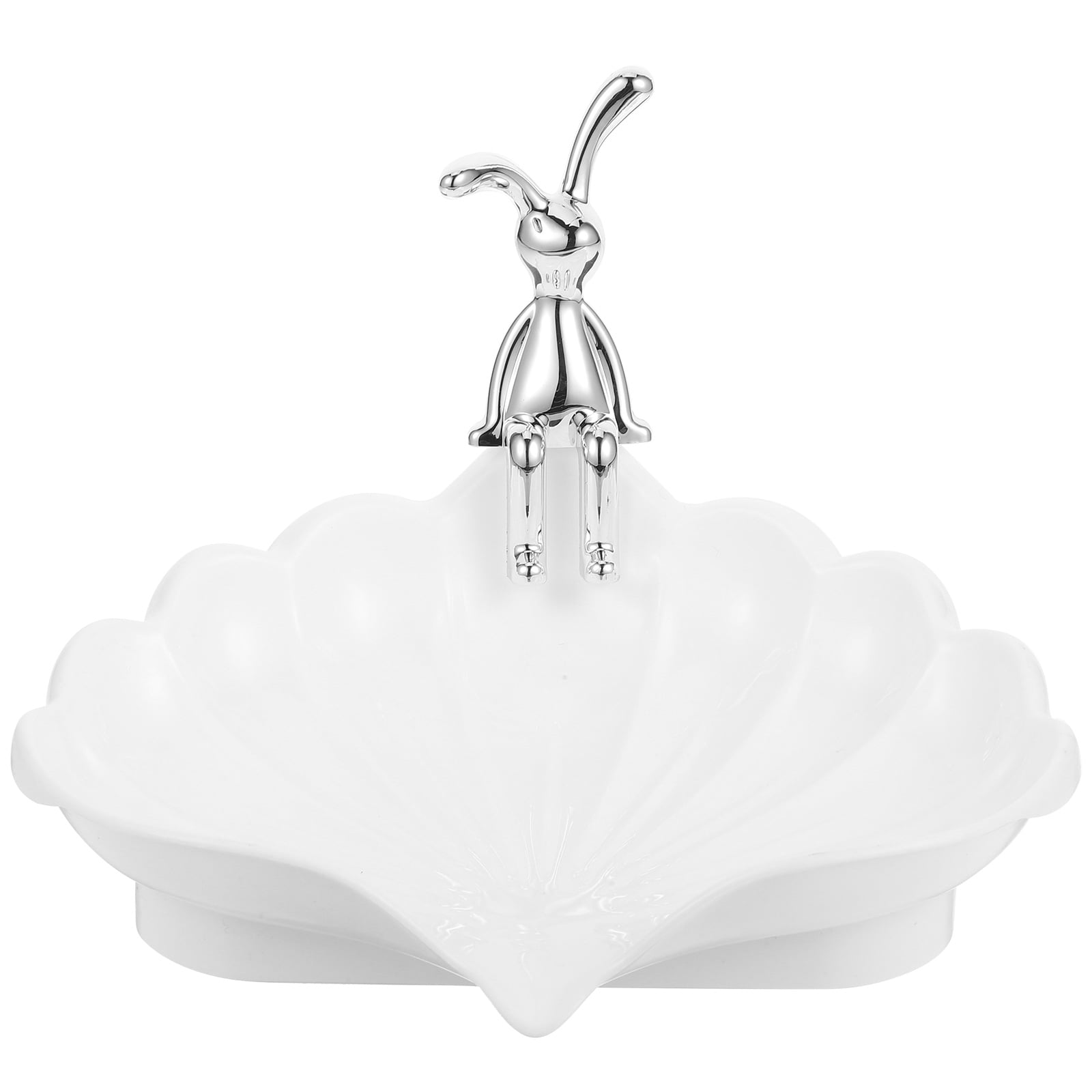 HOKARUA Self Draining Soap Dish Shell Bunny Modeling Bar Soap Holder ...
