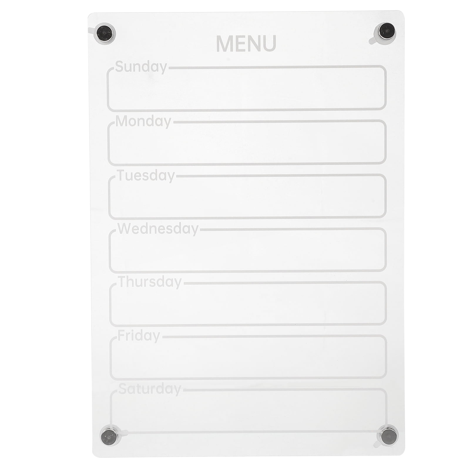 HOKARUA Weekly Menu Planner Board Schedule Board Erasable Planning ...