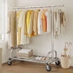 HOKEEPER 625lbs Heavy Duty Double Clothing Garment Rack with Shelves ...