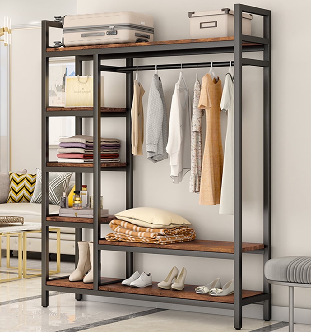 HOKEEPER 600lbs Heavy Duty Clothes Rack Freestanding Metal Closet ...